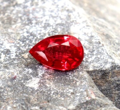 Natural Red Ruby CERTIFIED Pear Shape 9 Ct Loose Gemstone | eBay