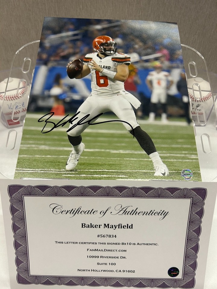 Baker Mayfield (Cleveland Browns) Signed 8x10 with CoA | eBay