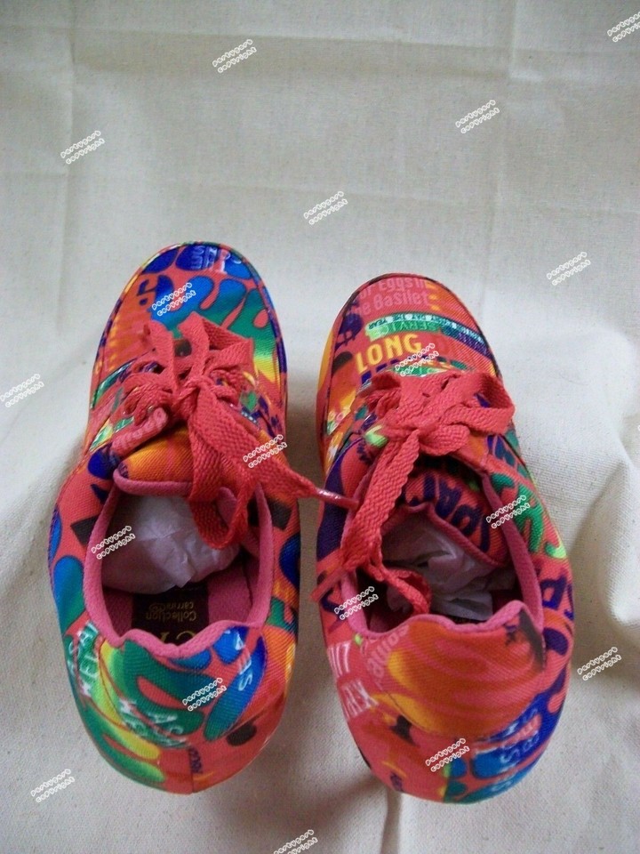 Retro 80s Lace Up Tennis Shoe Heels ValleyGirl Graffiti Hip Hop Rapper ...