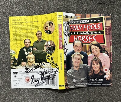 Rare Only Fools And Horses - Multi Signed DVD Cover “Sleepless In ...