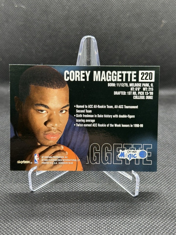 1999-00 SkyBox Dominion Orlando Magic Basketball Card #220 Corey ...