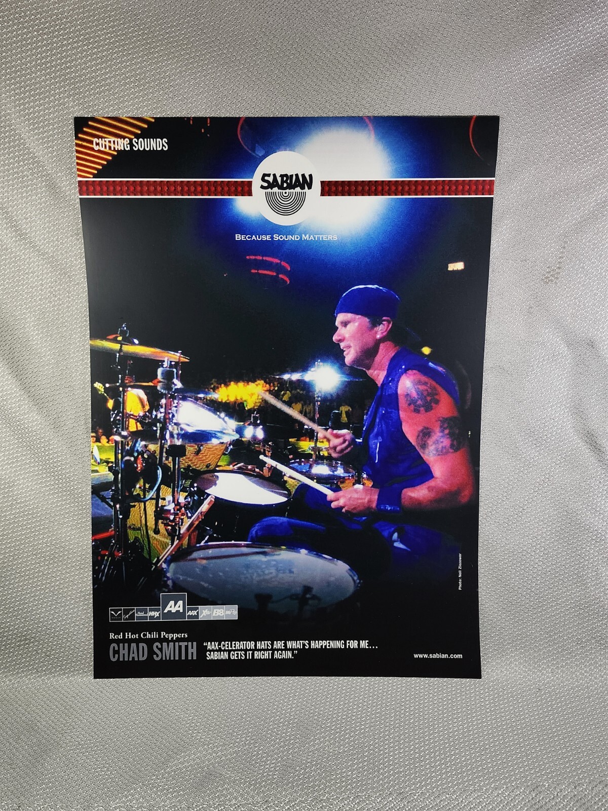 Red Hot Chili Peppers *Chad Smith* Sabian Promo Poster | eBay