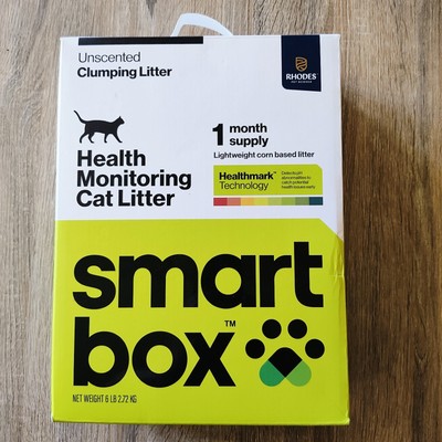 Smart Box Health Monitoring Clumping Cat Kitty Litter Unscented, 6 lb ...