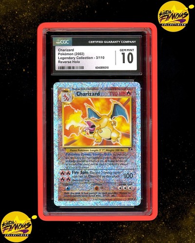 2002 Pokemon Legendary Coll. Charizard Reverse Foil Holo Card #3 - CGC ...