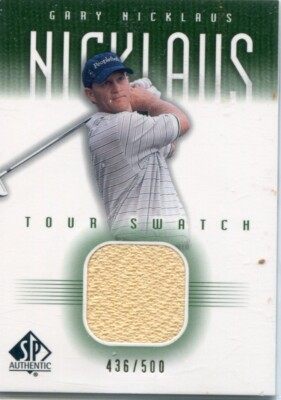 2001 SP Authentic Golf - GARY NICKLAUS - Tour Swatch Silver Relic - PGA ...