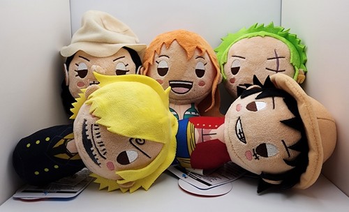 One Piece X Round 1 4” Mini Plushie Set Exclusive Luffy Nami Zoro Saiji ...