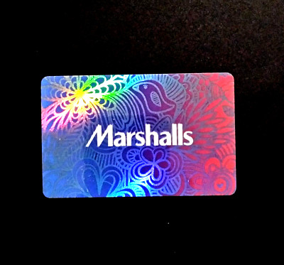 Marshalls Holographic Flowers NEW COLLECTIBLE GIFT CARD $0 #6001 | eBay