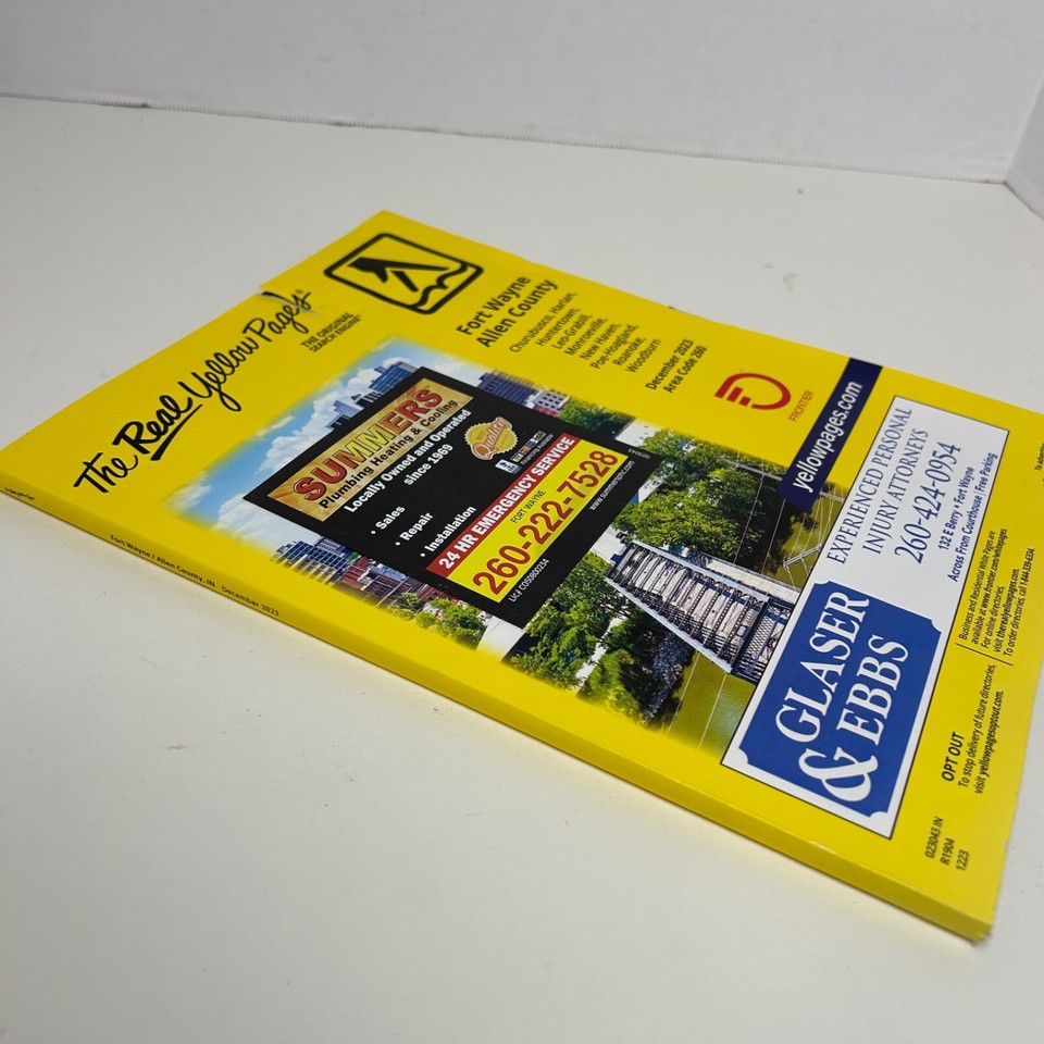 December 2023 Fort Wayne Indiana Phone Book Area Code 260 Yellow Pages ...