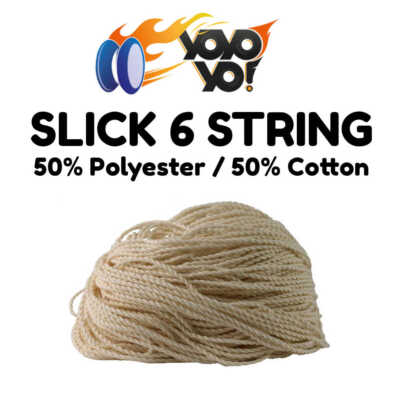 10 x YoYo Yo 50% Polyester / 50% Cotton SLICK 6 YoYo / Yo-Yo String WHITE | eBay Australia