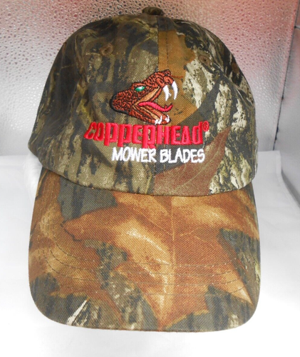 Camouflage COPPERHEAD Mower Blades Strapback Truckers Hat Cap snake ...