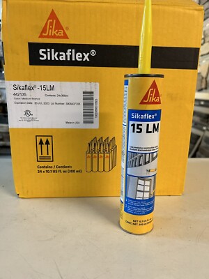 Sikaflex 15LM Low Modulus Polyurethan Sealant 10.1 Oz tubes Med Bronze ...