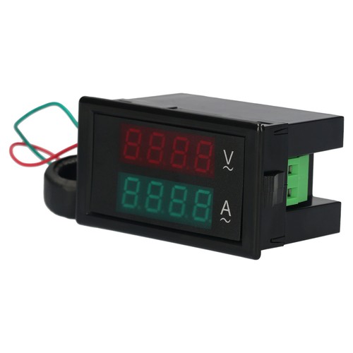 AC 80-300V 100A Digital Voltmeter Ammeter Amperage Tester Gauge Green ...