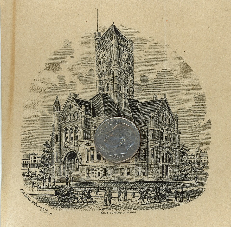 1897 Albion Indiana THOMAS REED Noble County Courthouse FALLIS Toledo ...