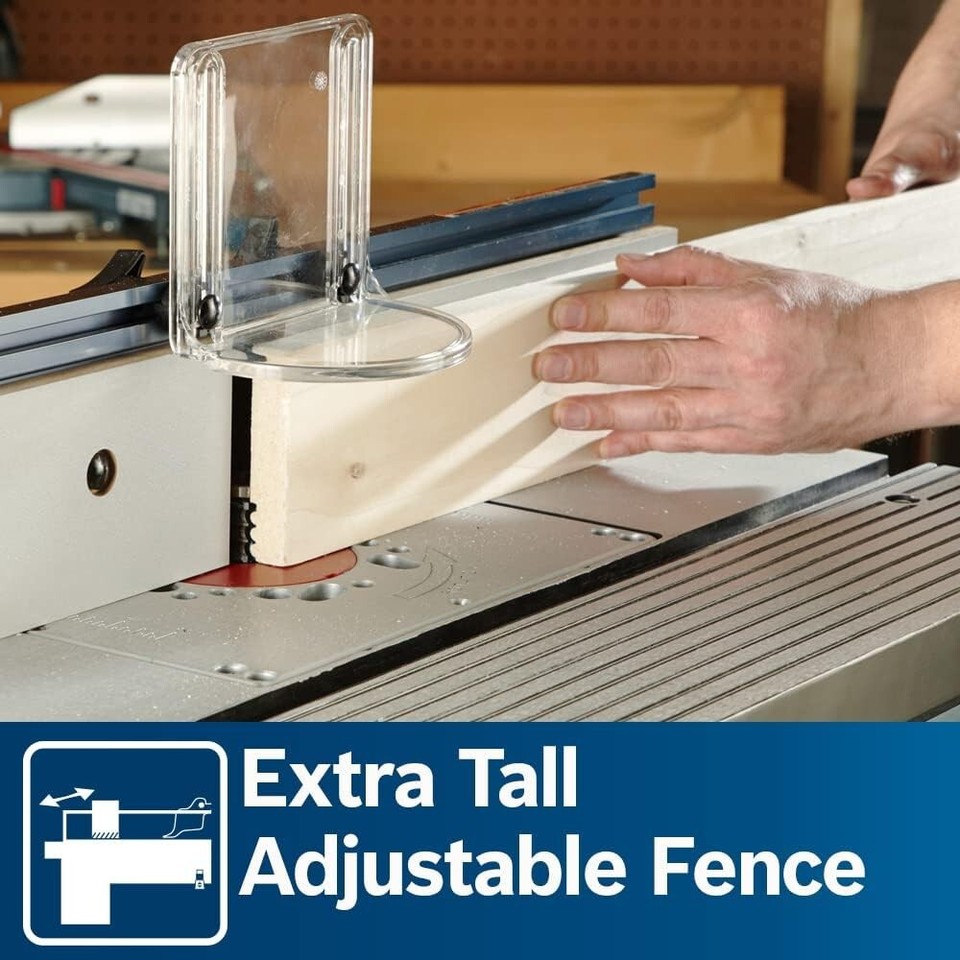 RA1181 Benchtop Router Table 27 in. x 18 in. Aluminum Top with 2-1/2 in ...