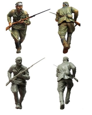 1/35 Resin Figure Model Kit Soviet Russian Soldier Rifleman Wounded WW2 ...