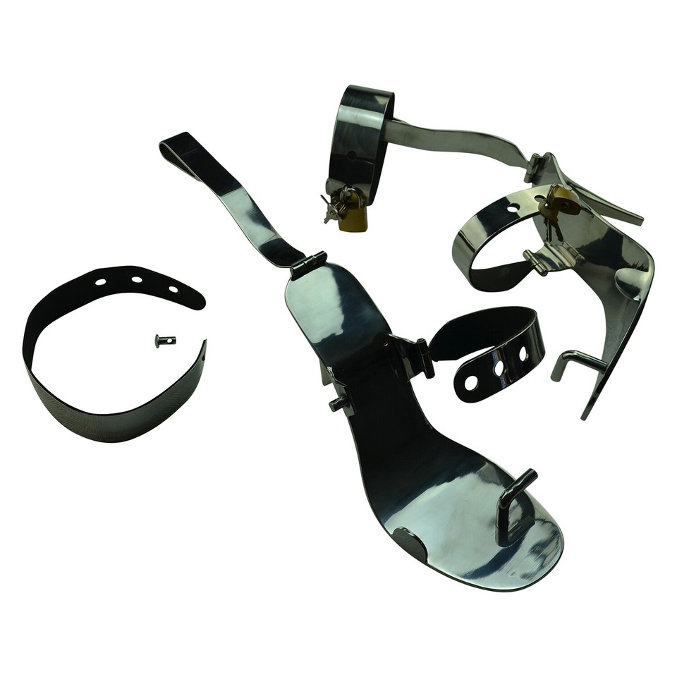 High Heel Stainless Steel Handmade Fetish High Heel- Locking Shoes with ...