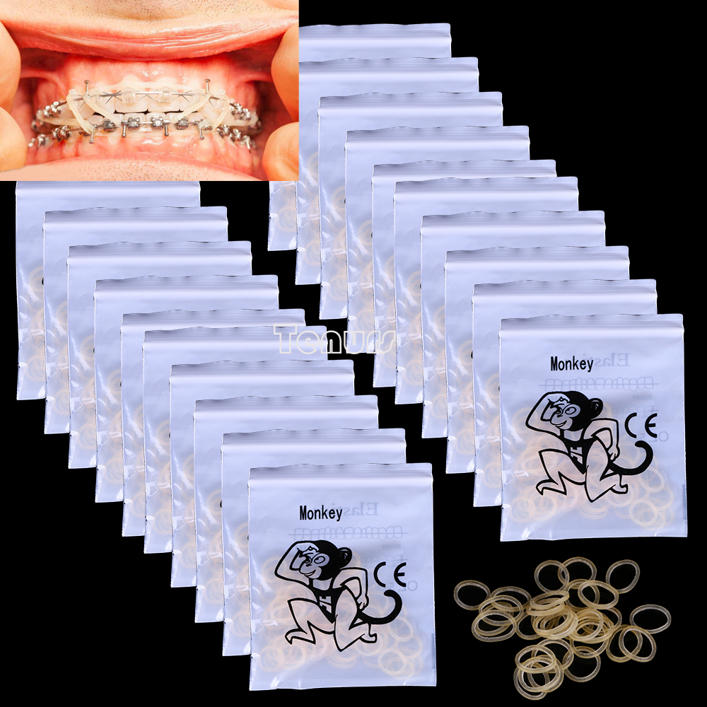 5000XDental Orthodontic Traction Elastic Monkey Force Rubber 3.5 OZ ...