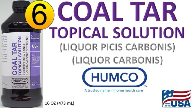 6 Humco Coal Tar TOPICAL SOLUTION 20% PHARMA COMPOUNDING AGENT 16 oz 10 ...