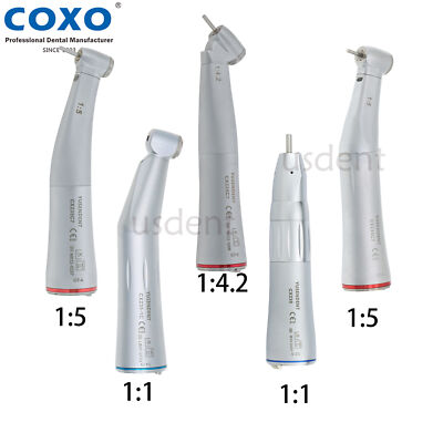 COXO Dental Electric Contra Angle 1:1 1:5 Handpiece 45° Surgical Fiber Optic LED | eBay