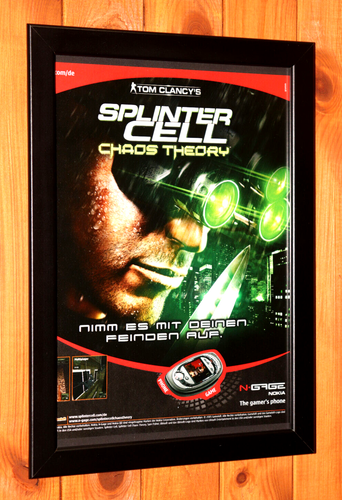 2005 Tom Clancy's Splinter Cell Chaos Theory Small Promo Poster / Ad ...