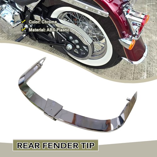 Chrome ABS Rear Fender Tip Trailing Trim For Harley Softail Deluxe ...