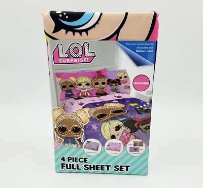 LOL Surprise 4 Piece Microfiber FULL Bedding Sheet Set & Pillowcase ...