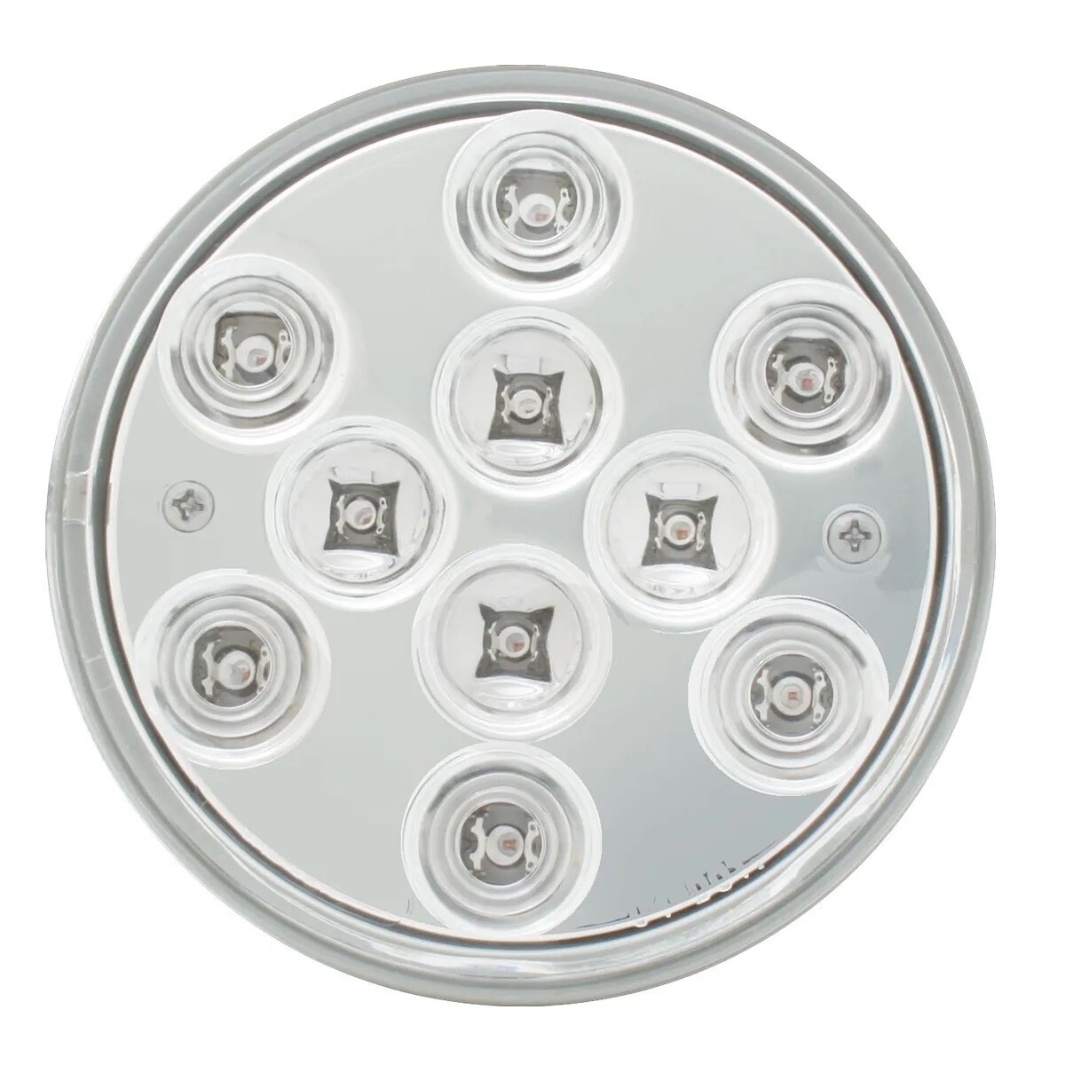 4" Mega 10 Plus Amber Park/Turn/Clearance LED Light Clear Lens W/ Plug ...