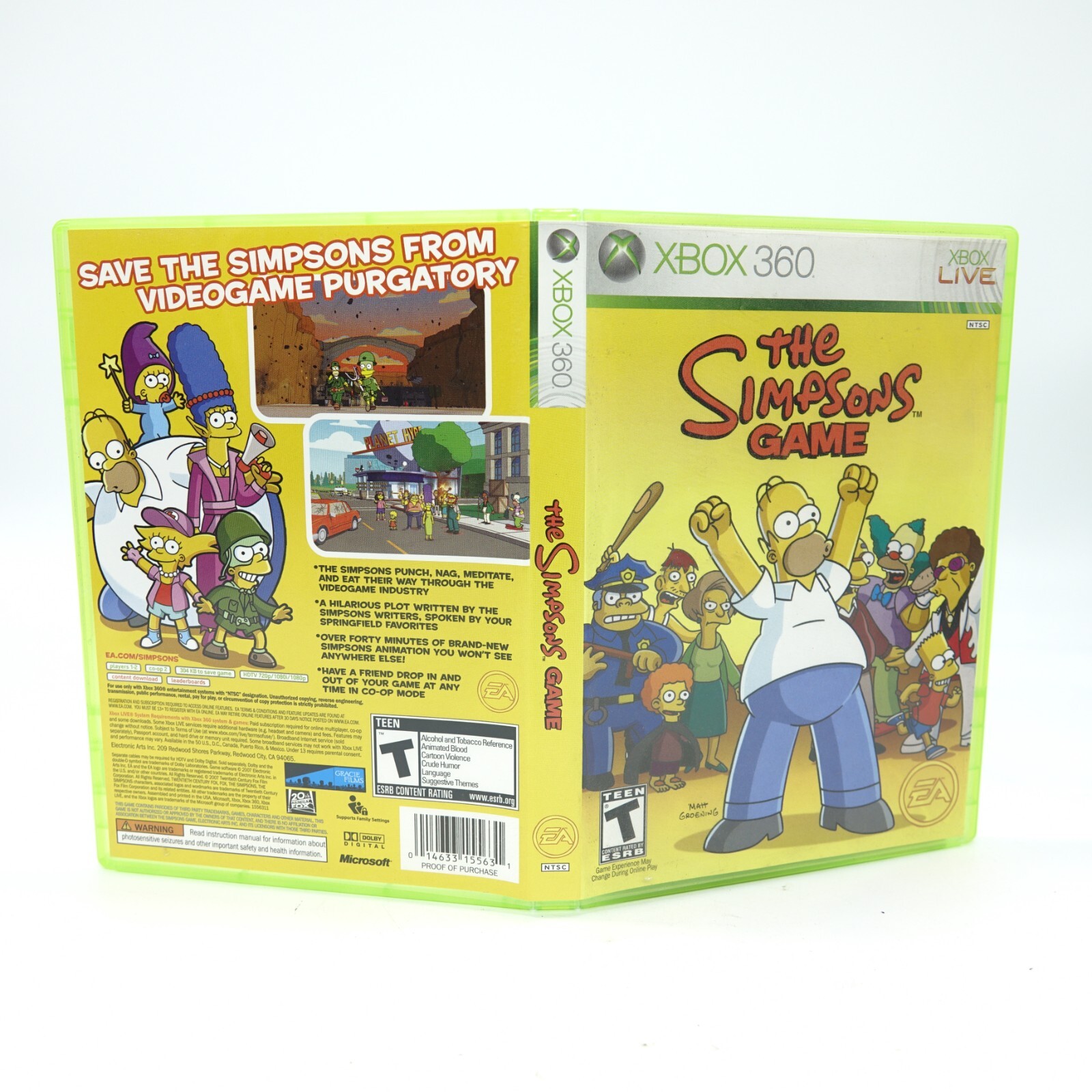 The Simpsons Game (Microsoft Xbox 360, 2007) CIB w/ Insert EA Games ...