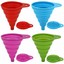 4 PCS Silicone Collapsible Funnel Set, Small Foldable, Flexible Kitchen ...