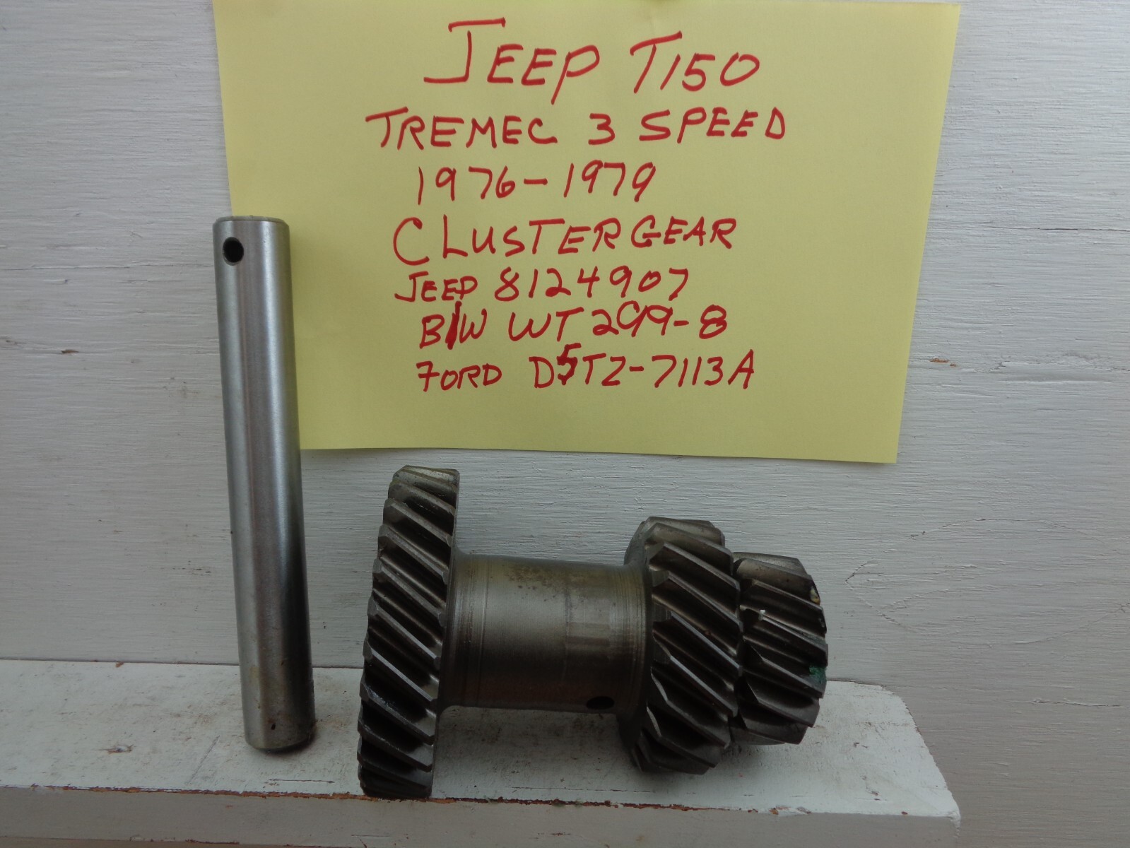 Jeep Transmission T150 3 Speed Cluster Gear 8124907 W/PIN & BEARINGS ...
