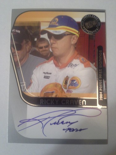 2004 Press Pass Signings RICKY CRAVEN #32 Tide On Card Autograph | eBay