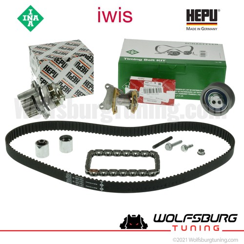 VW Eos Golf GTI Jetta Timing belt Kit Water pump Chain Tensioner 2.0T ...