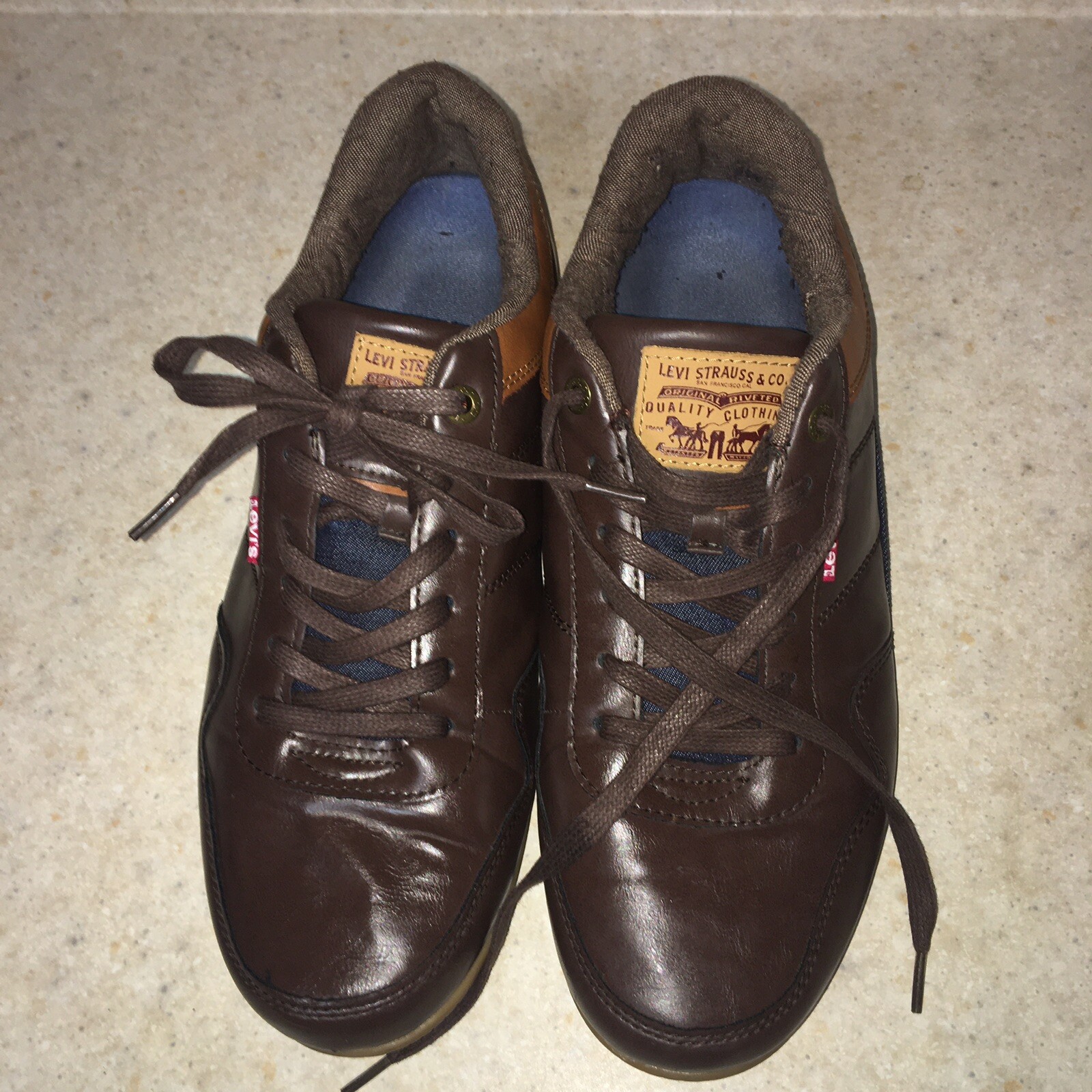 Men's LEVI'S Brown Sneakers Walking Shoes Size 13 Lev… - Gem