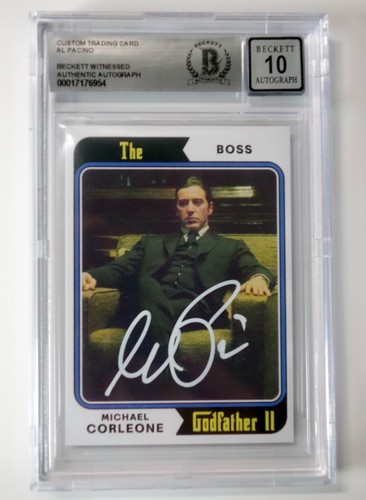 Al Pacino Autographed GODFATHER II Set Card BECKETT WITNESS 10 AUTO | eBay
