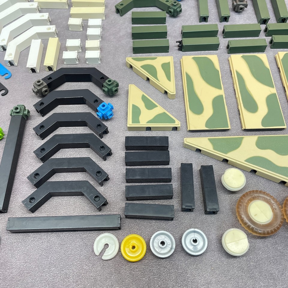 Fisher Price CONSTRUX LOT of Vintage Building Parts & Pieces w/ Orange ...