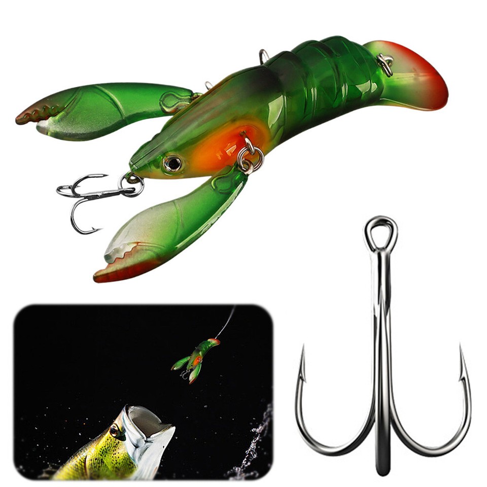 Crayfish Fishing Lures ABS Bionic Hard Baits Crawfish Baits for ...