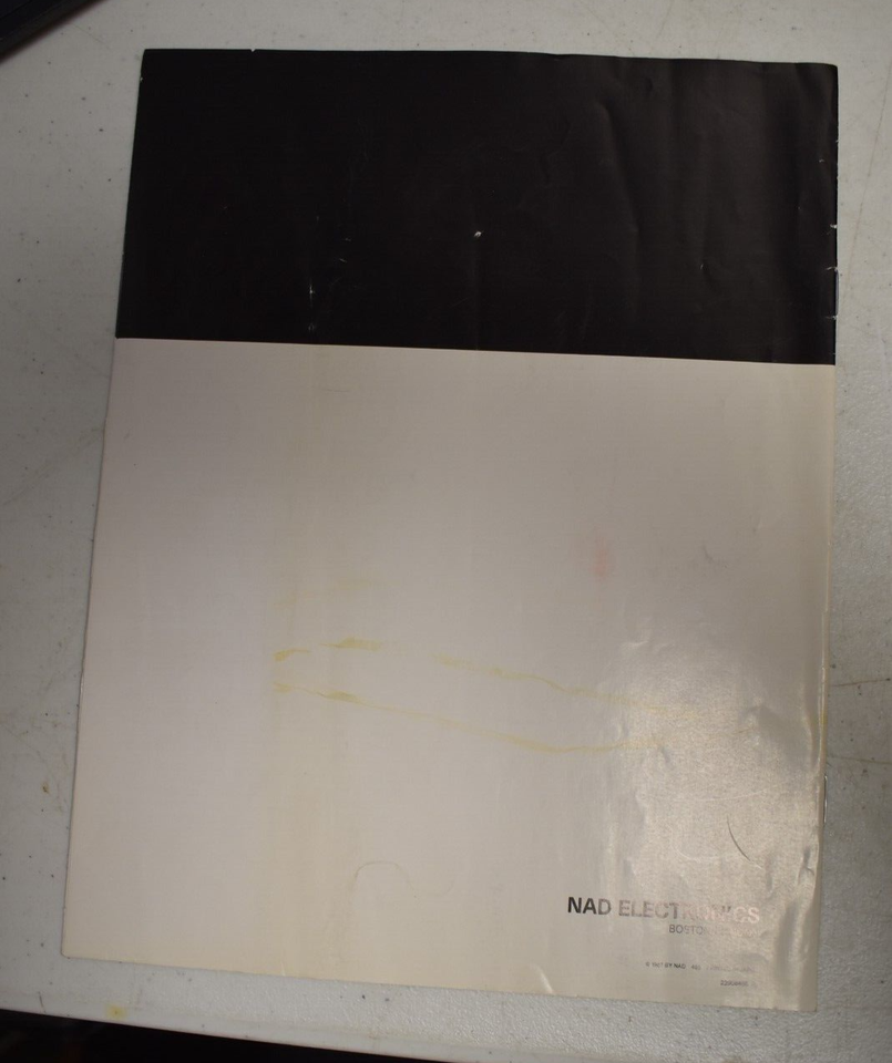 Original NAD 5240 5220 Compact DISC Player Instructions Owner's Manual ...