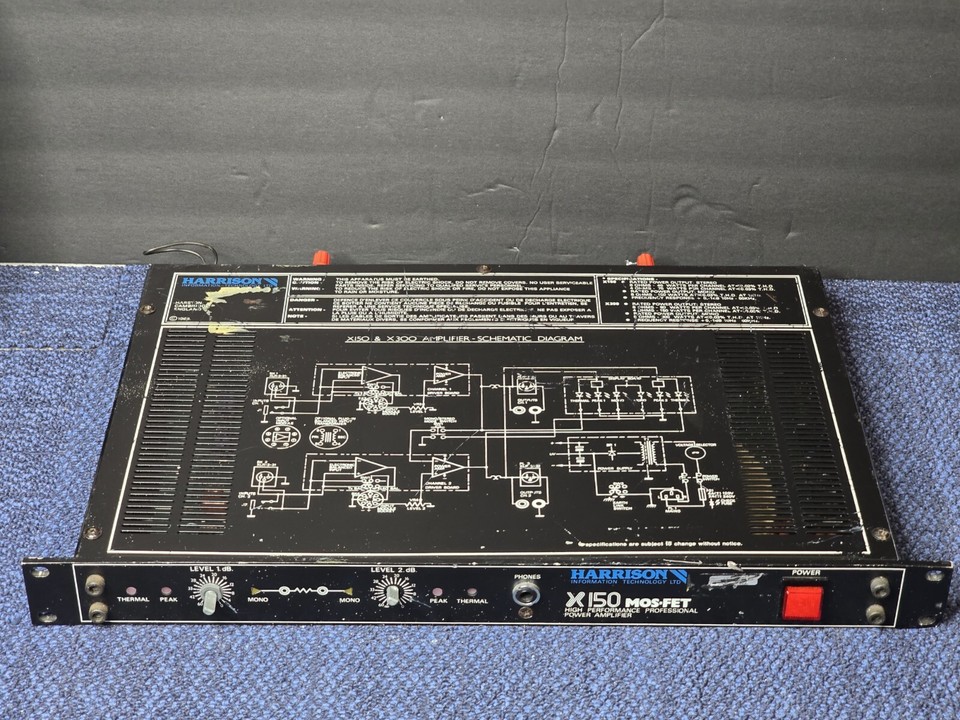 MOS FET AMP HARRISON X150 DUAL CHANNEL POWER AMPLIFIER | Parts / Repair ...
