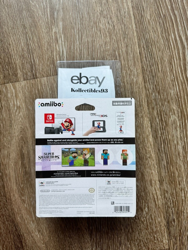 Super Smash Bros. Minecraft Series Steve and Alex Amiibo 2-Pack - BRAND ...