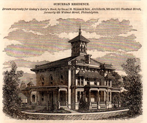 1871 ad Antique Victorian Compact House plan Issac H Hobbs & Son ...