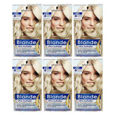 6X Schwarzkopf Biondo L101 Platino Schiarente Fino A 8 Toni 145Ml | eBay