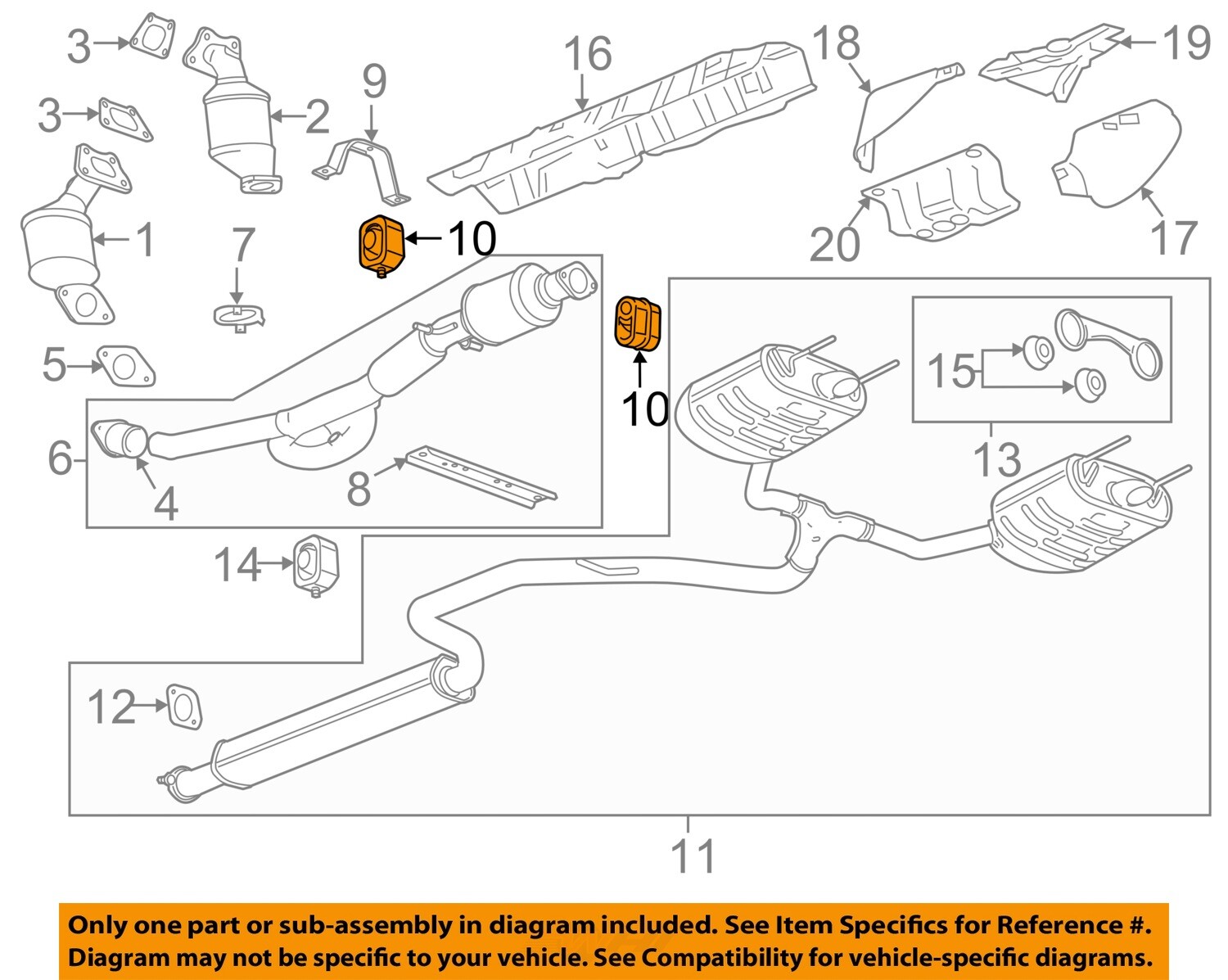 GM OEM Exhaust-Front Pipe Insulator 22907444 | eBay