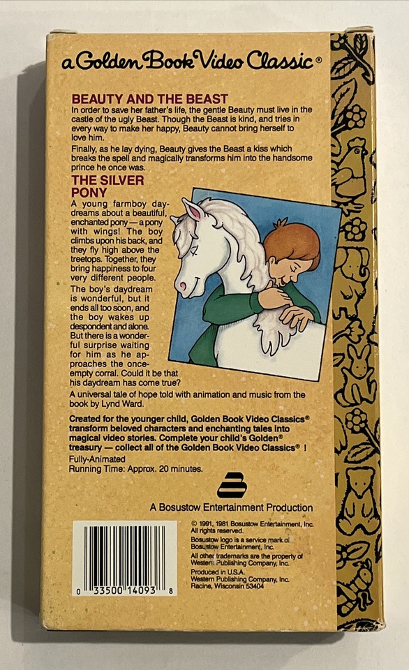 Golden book video classic - Beauty and the beast (1991 VHS - english ...