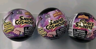 Lot 3 ORB ARCADE SPACE SABERS Blind Random Capsules Mini Balls Toy ...
