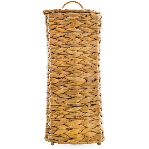 Basket Toilet Paper Holder, Water Hyacinth Bathroom Tissue Storage TP ...
