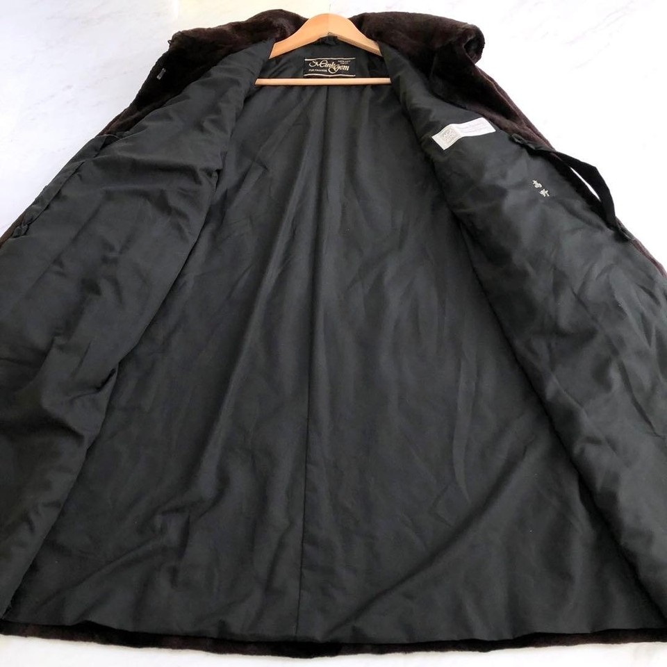 SAGA MINK Real Fur Coat Brown Sheared Mink Approx XXS Authentic | eBay ...