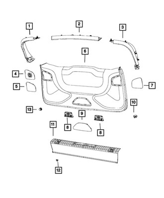 Genuine Mopar Lift-Gate Trim Upper Panel 5RJ28DX9AE | eBay