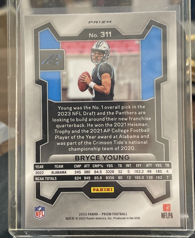 Bryce Young RC 2023 Panini Prizm RED WHITE BLUE Rookie #311 | eBay