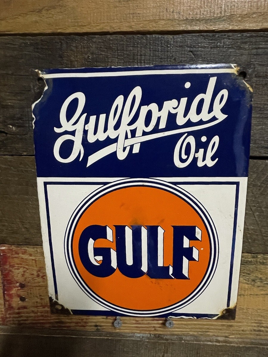 Gulfpride Motor Oil Sign