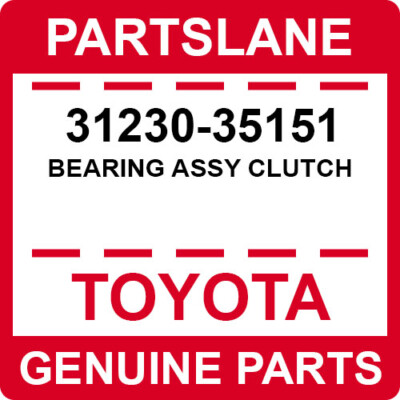 31230-35151 Toyota OEM Genuine BEARING ASSY CLUTCH | eBay